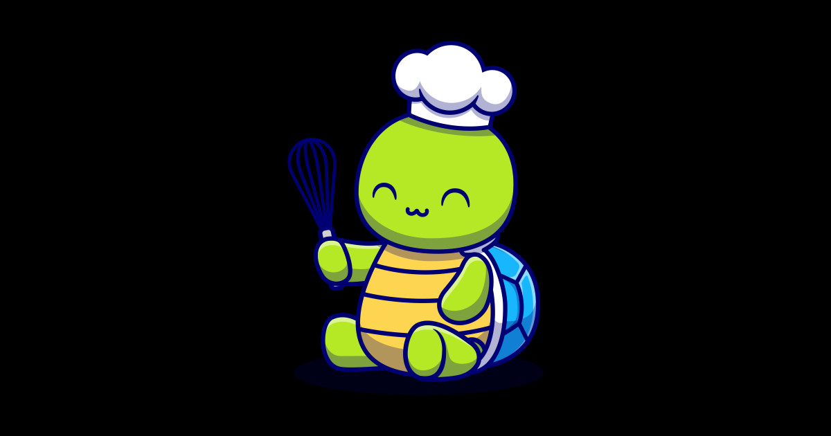 Cute Turtle Chef Cooking Cartoon - Cute Turtle Chef Cooking Cartoon ...