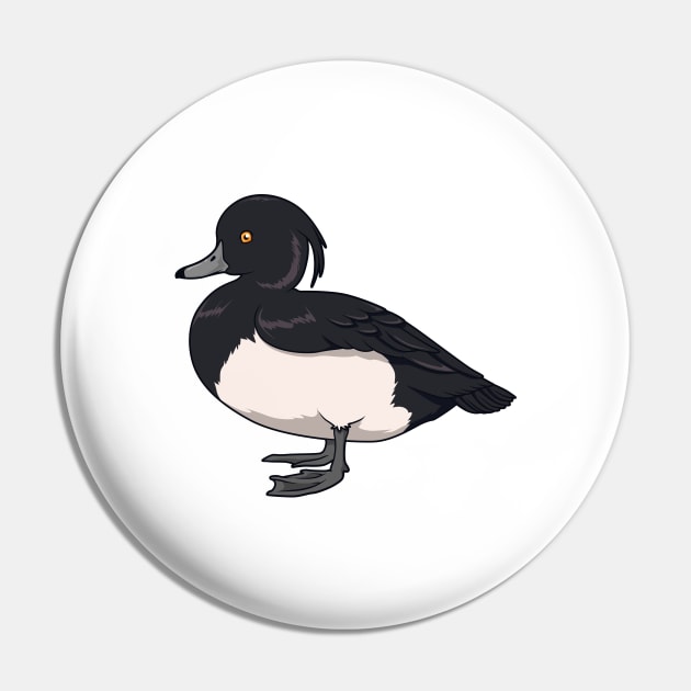 Drawing of a tufted duck - Tufted Duck - Pin | TeePublic