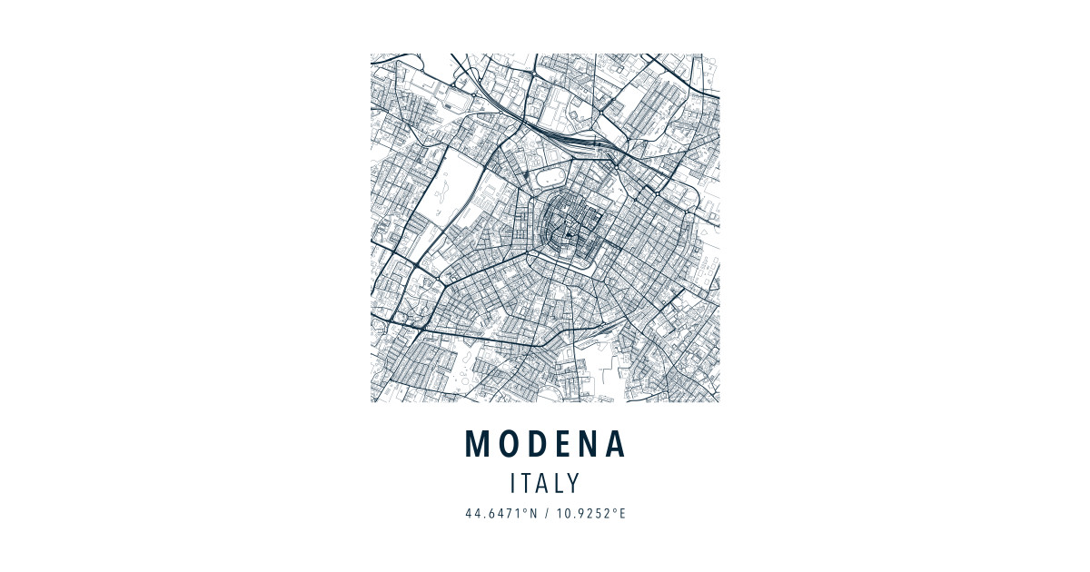 modena simple map - Maps - T-Shirt | TeePublic