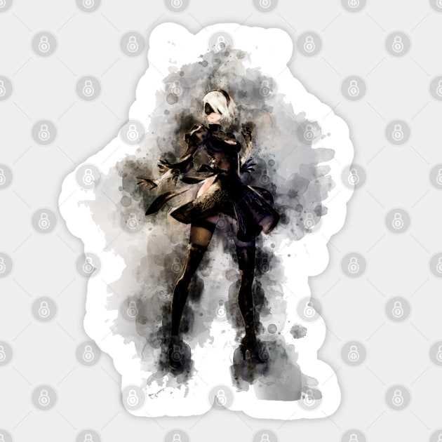 Nier Automata - 2B - Nier Automata - Sticker | TeePublic