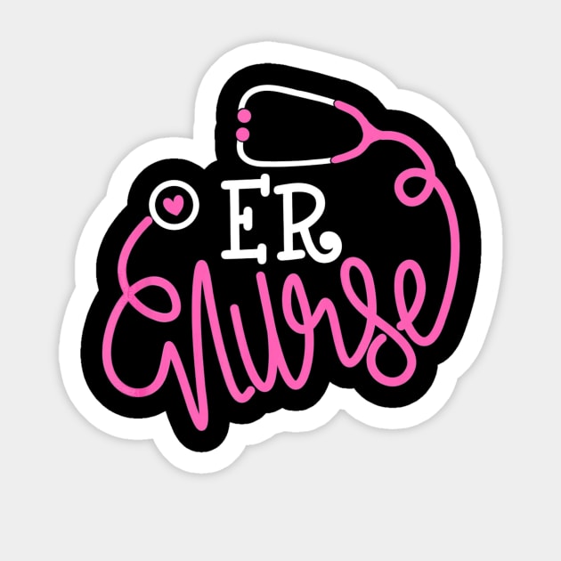 Emergency Department Nurse Stethoscope Funny ER Nurse - Emergency ...