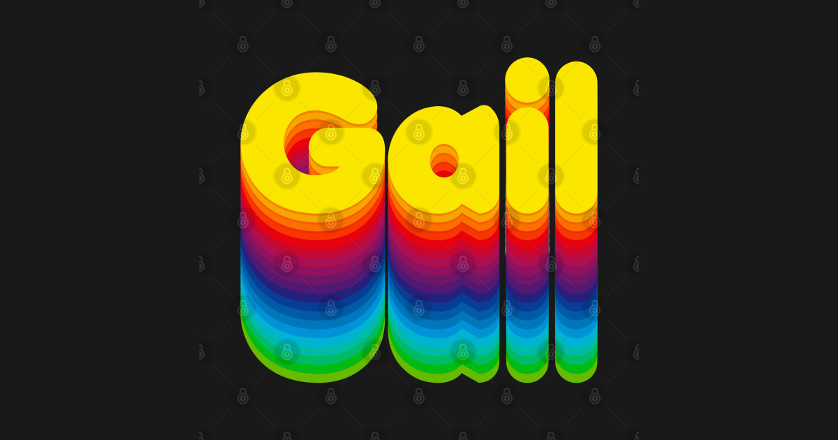 Rainbow Layers Gail Name Label - Rainbow Layers Gail Name Label - T ...