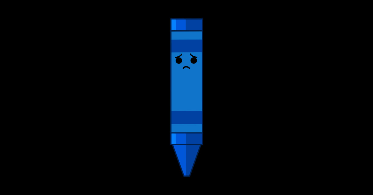 Cute Sad Crayon - Crayon - Sticker | TeePublic
