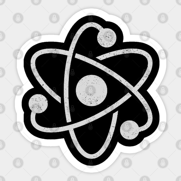Atomic Atom Minimalist Symbol - Atomic - Sticker | TeePublic