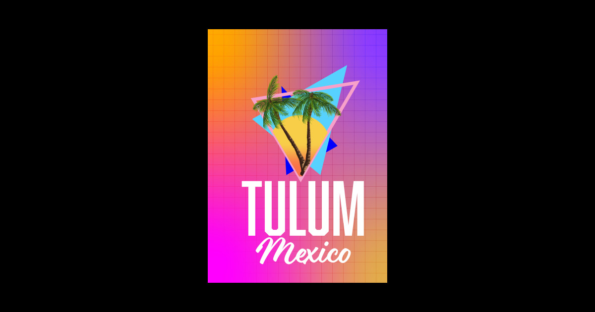 Tulum Mexico travel poster - Tulum Mexico - Sticker | TeePublic