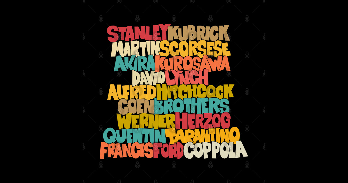 Legendary Movie Directors - Blockletter Typo Style Series - Legendary ...