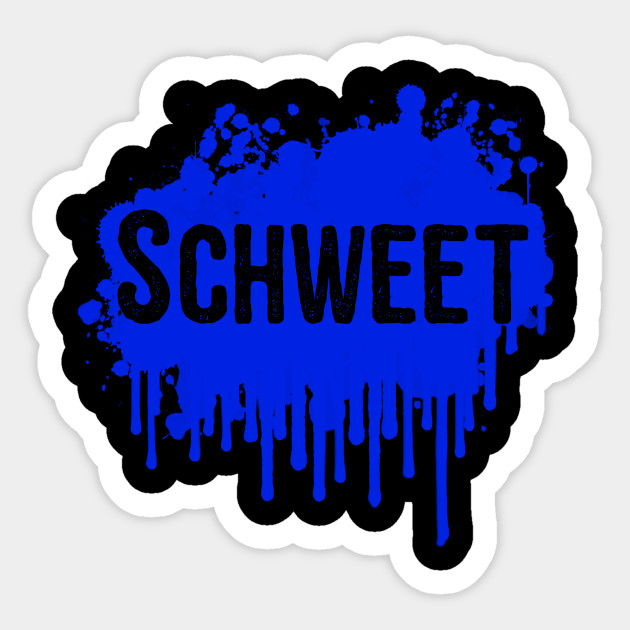 Schweet Funny 80's Design - 80s Retro Slogan Art - Sticker | TeePublic