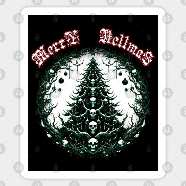 Macabre Christmas Tree - Gothic Christmas - Sticker | TeePublic