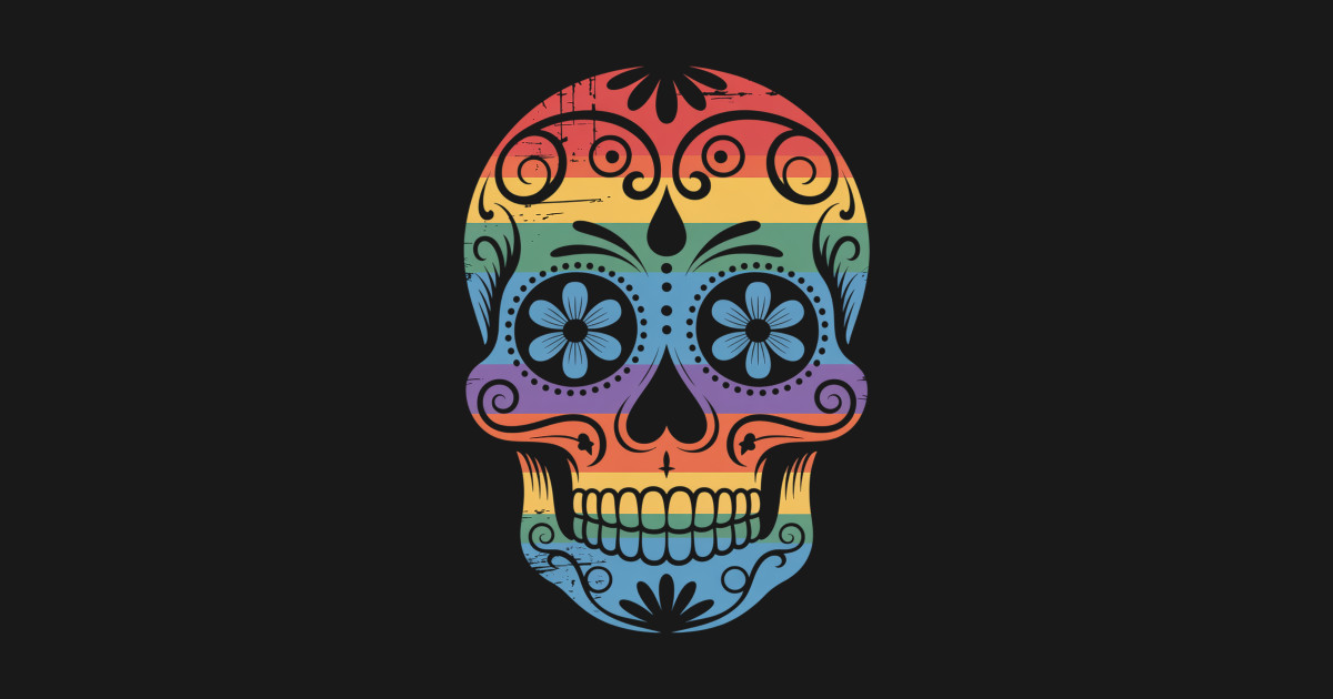 Lgbt Rainbow Flag Skull Pride Month - Rainbow Skull - T-Shirt | TeePublic