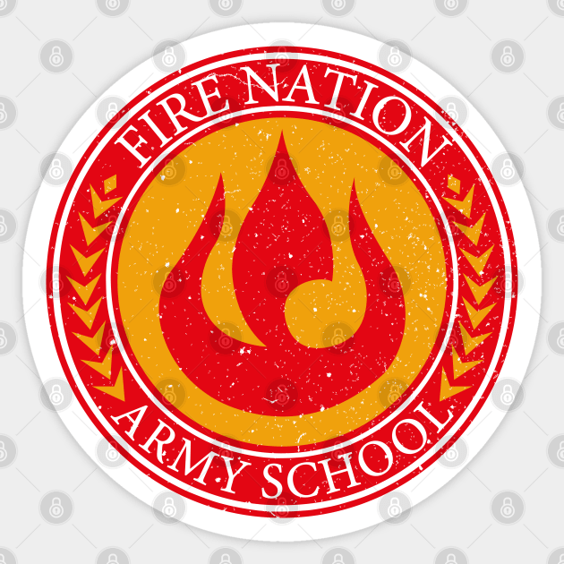 Worn Fire Nation Army School Logo - Avatar The Last Airbender - Sticker ...