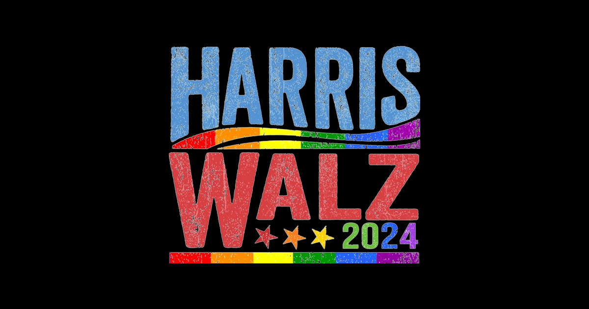 Kamala Harris // Tim Walz 2024 // Rainbow - Harris Walz - Pin | TeePublic