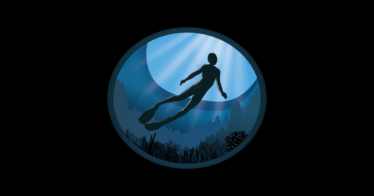 Freediving - The Ocean Is Calling Underwater - Freediving - Sticker ...