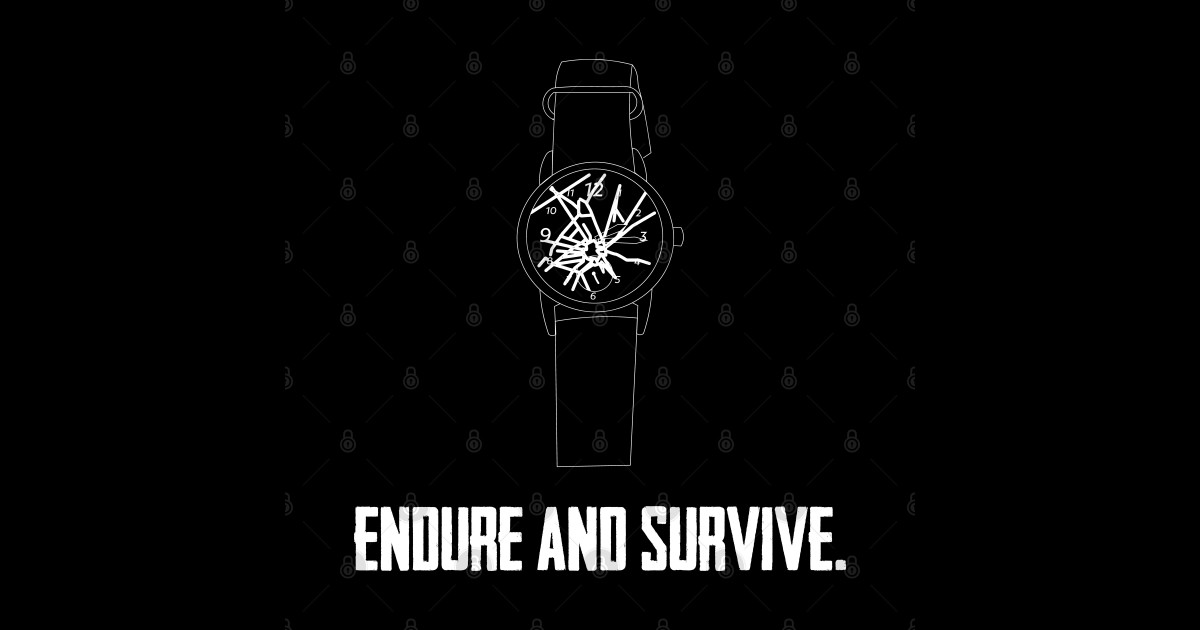 Endure and Survive (White) - The Last Of Us - Sticker | TeePublic