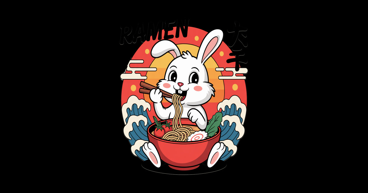 Easter Bunny Anime Ramen Tees Japanese Kawaii - Easter Bunny Anime ...