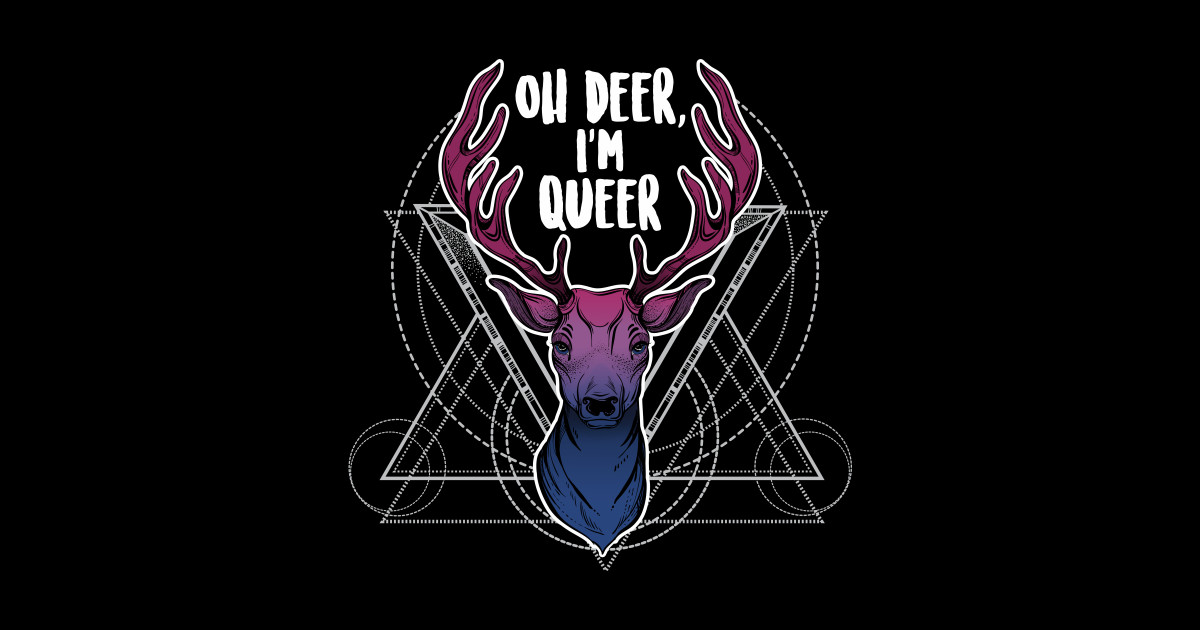 Bisexual: Oh Deer, I'm Queer - Bisexual - Sticker | TeePublic