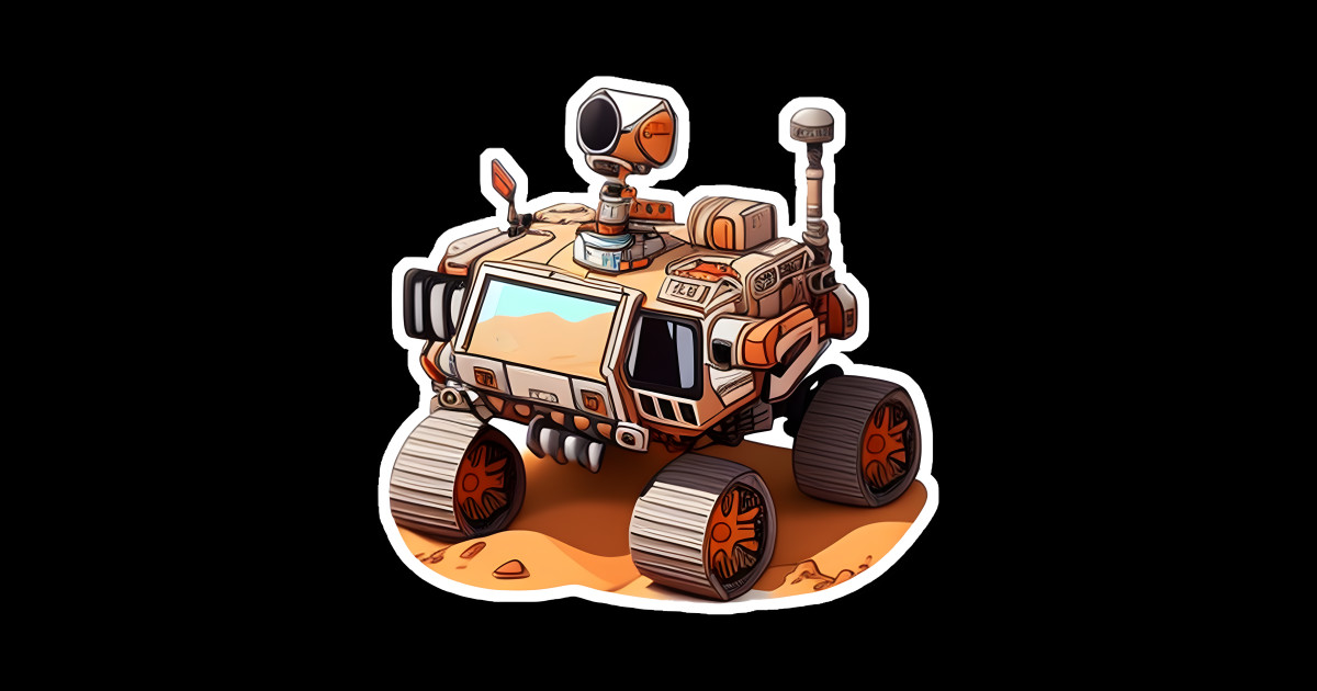 Mars Rover but he's one wide boi Sticker - Space - Magnet | TeePublic