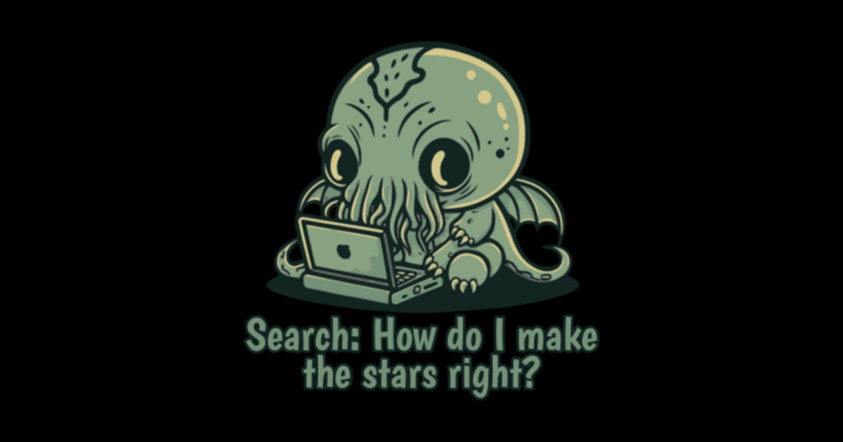 Chibi Cthulhu Programmer - How do I make the stars right? - Cthulhu ...