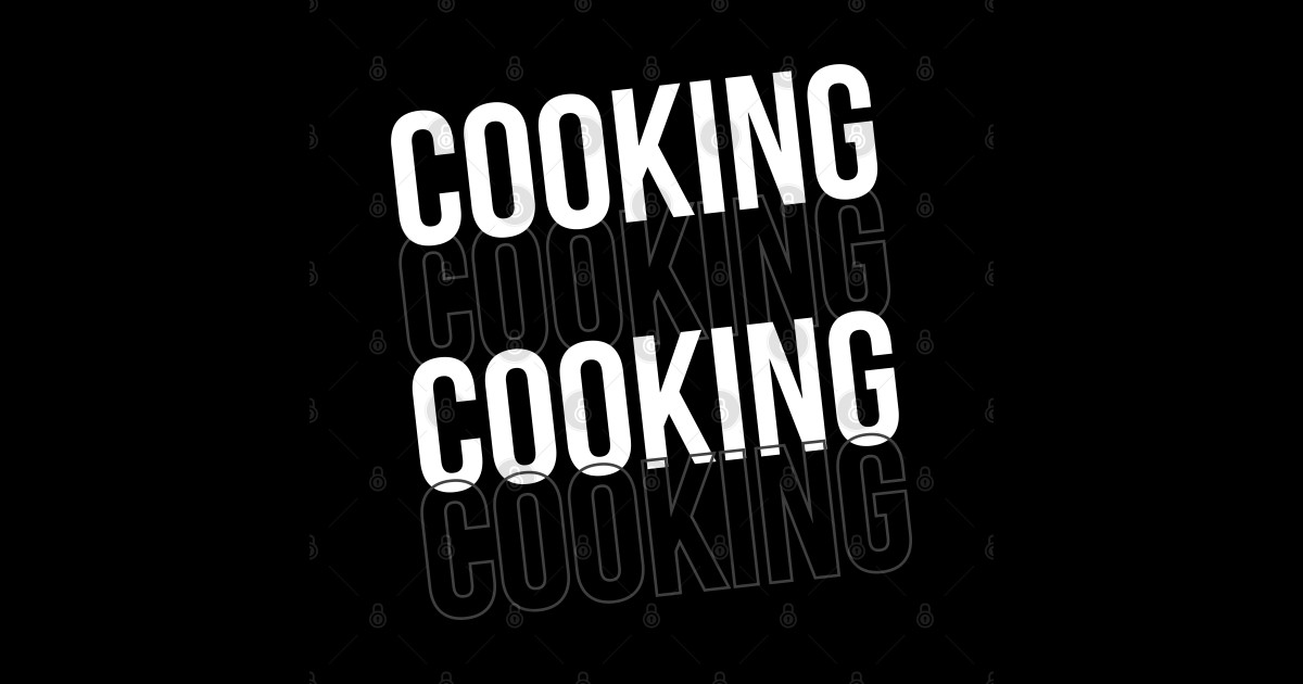 Cooking stacked typography design - Cooking Typography - Sticker ...