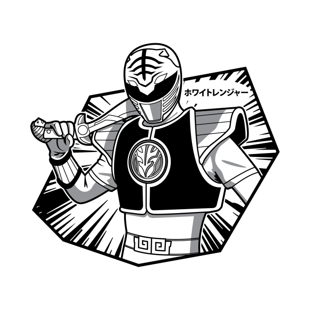 White Ranger - Power Rangers - T-Shirt | TeePublic