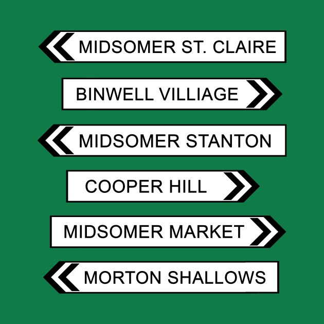 Midsomer Signs - Midsomer Murders - T-Shirt | TeePublic