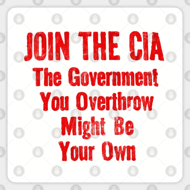 Join The CIA - Vintage 70s Counter Culture Design - Deadhead - Sticker ...