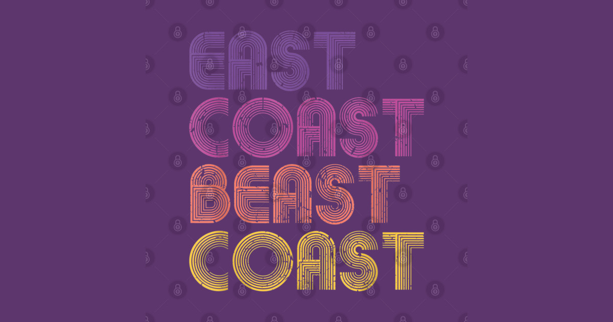 East Coast Beast Coast - Vintage Retro - East Coast Hip Hop - T-Shirt ...