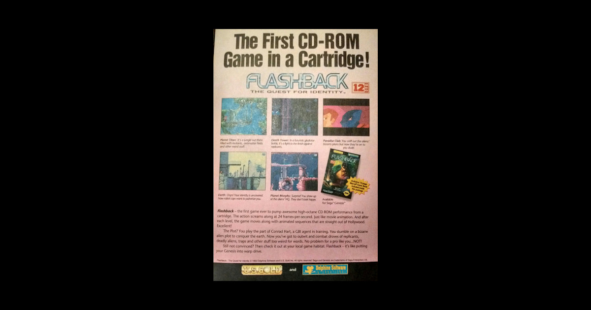 Flashback Genesis/Mega Drive Print Ad - Flashback - Sticker | TeePublic