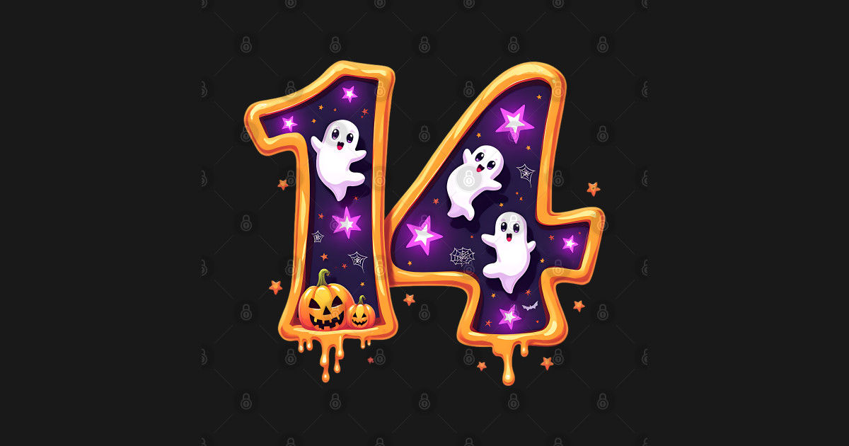 Halloween Number 14 Ghosts Pumpkins - Halloween Number 14 - T-Shirt ...