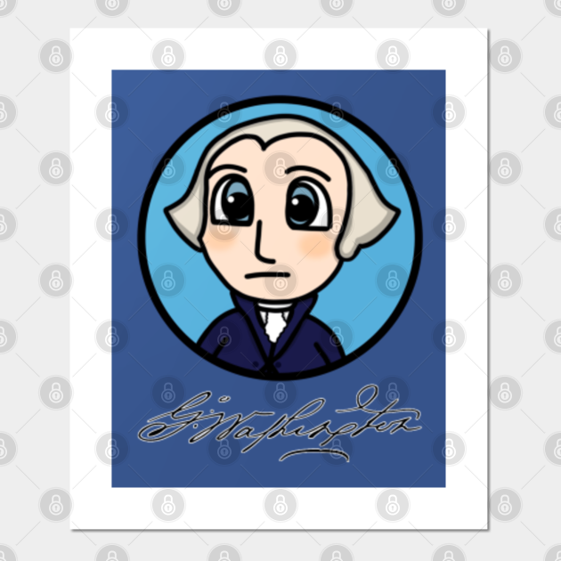 President George Washington Chibi Patriot Portrait - George Washington ...