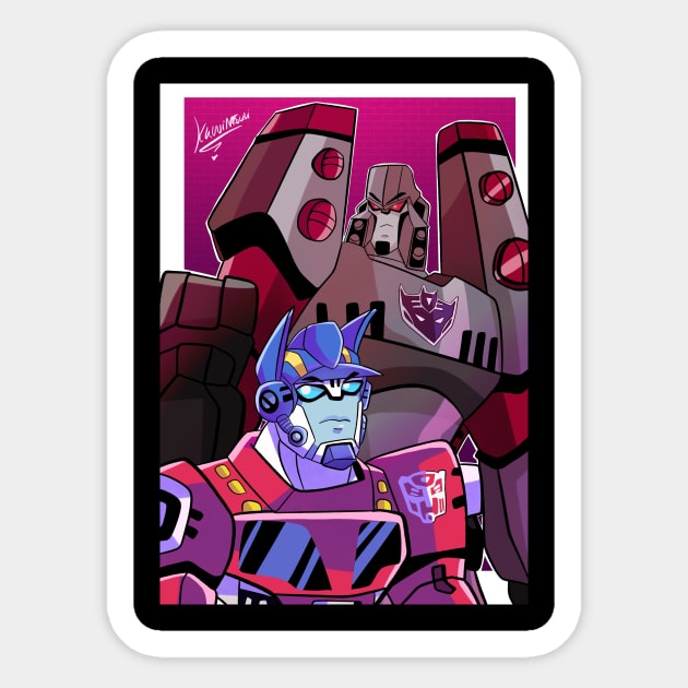 prime and Megatron - Transformers - Sticker | TeePublic