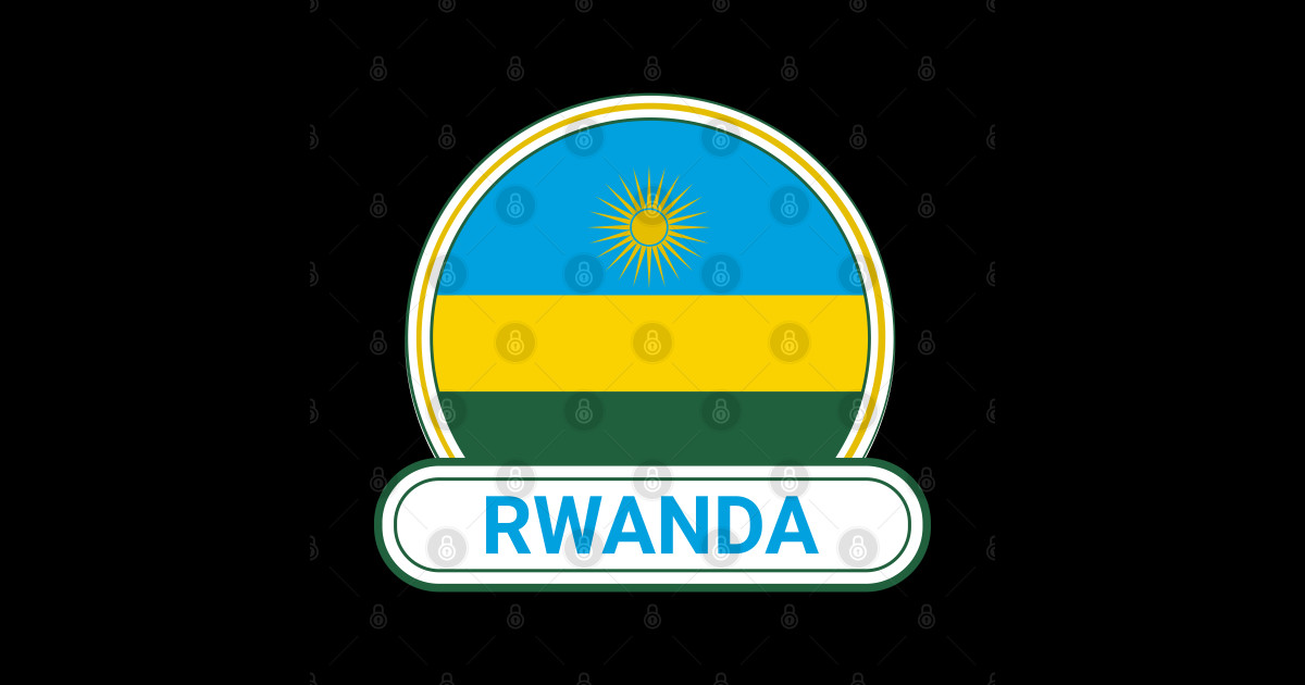 Rwanda Country Badge - Rwanda Flag - Rwanda - Sticker | TeePublic