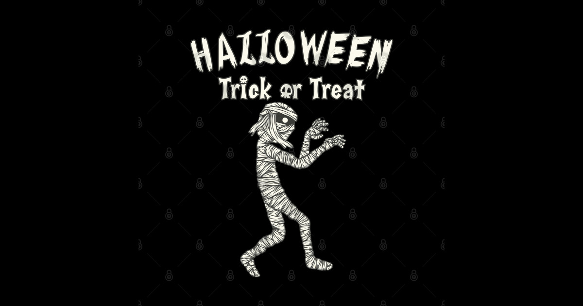 Mummy Halloween Trick Or Treat - Mummy Halloween - Sticker | TeePublic