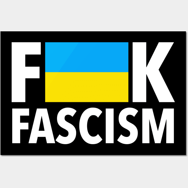 F Fascism - Censored with Ukrainian Flag (rectangle) - Anti Fascism ...