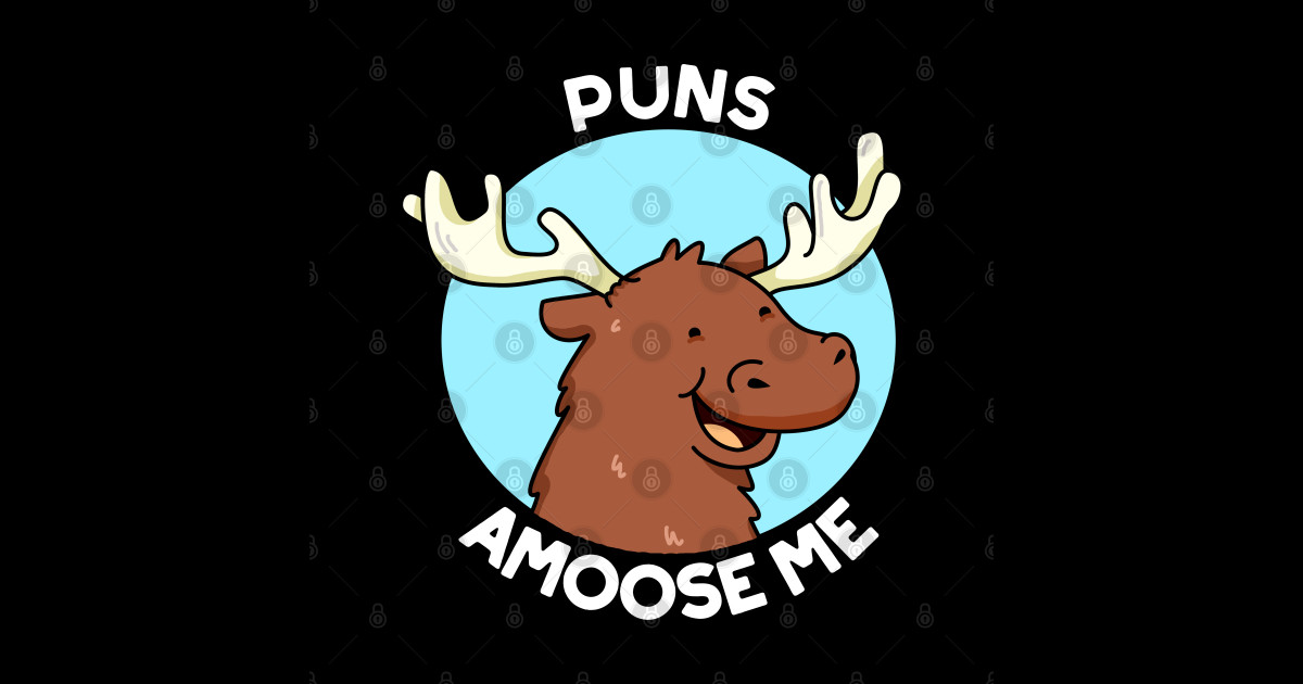 Puns A-moose Me Cute Funny Moose Pun - Moose Pun - Tapestry | TeePublic