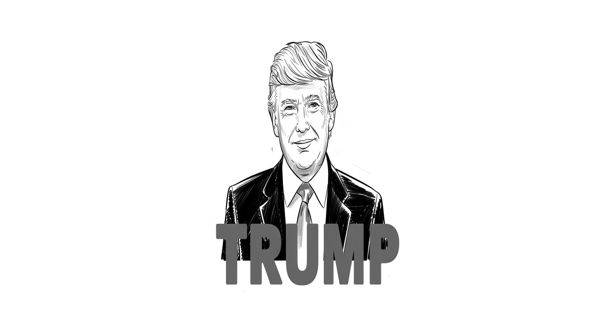 Vinyl Decal, Donald Trump Hand Drawn - Vinyl Decal Donald Trump Hand ...
