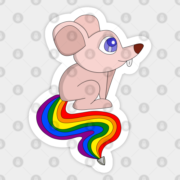 Rainbow Mouse - Pride Flag - Sticker | TeePublic