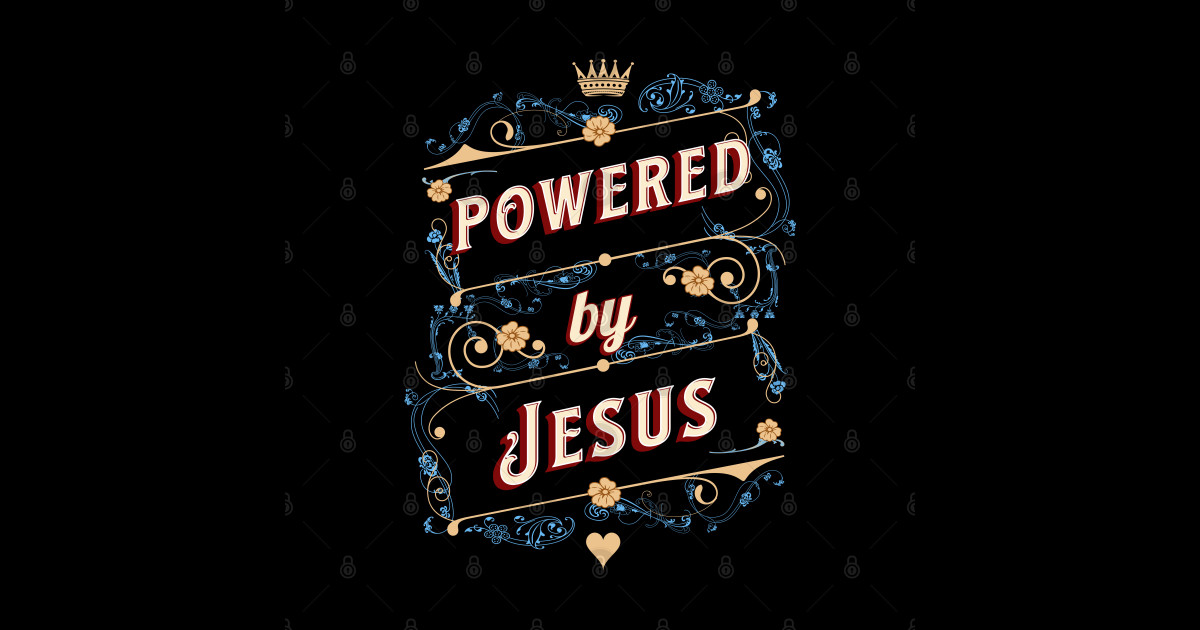 Powered by Jesus - Powered By Jesus - Sticker | TeePublic