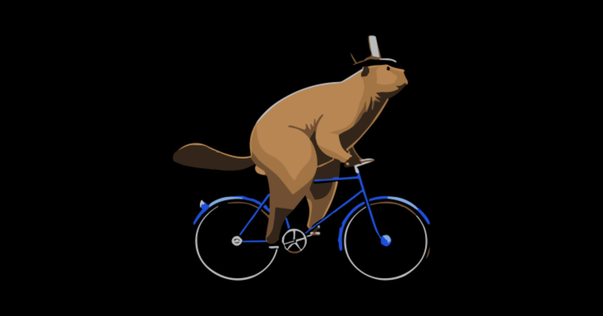 Happy Ground Hog Day Riding A Bike Bicycle - Happy Ground Hog Day Riding A Bike - Posters and ...