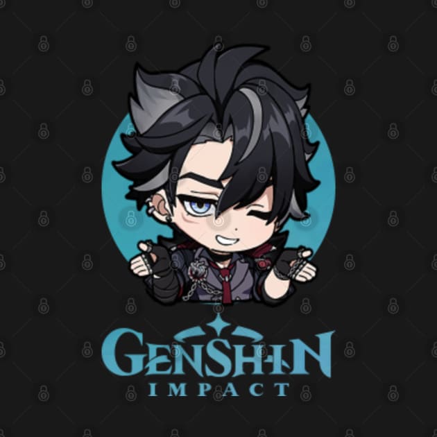 Wriothesley Chibi Genshin Impact - Genshin Impact - T-Shirt | TeePublic