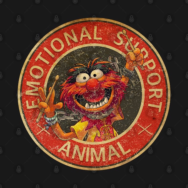 emotional support animal muppets Vintage - Emotional Support Animal - T-Shirt | TeePublic