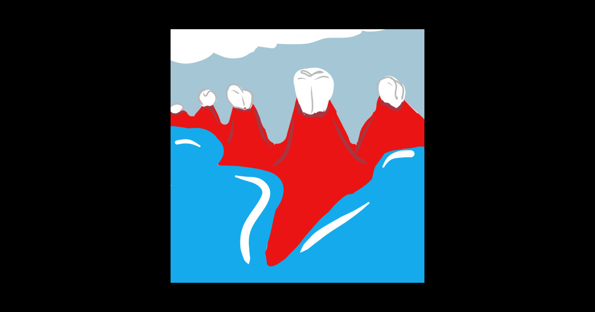 Teeth mountain - Teeth - Sticker | TeePublic