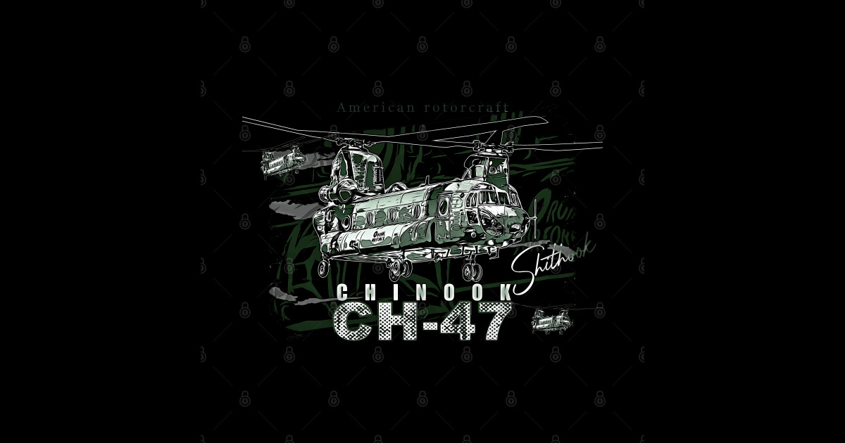CH-47 Chinook helicopter - Ch 47 Chinook Helicopter - Sticker | TeePublic