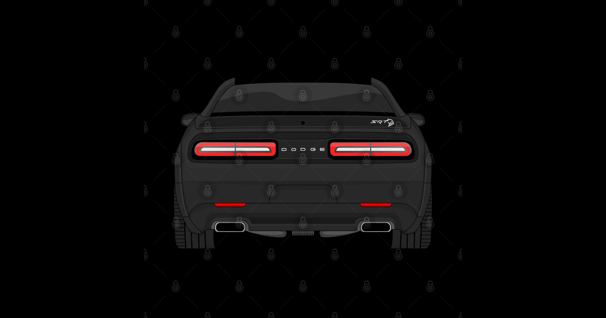 HELLCAT REAR BLACK - Dodge Hellcat Challenger - Sticker | TeePublic
