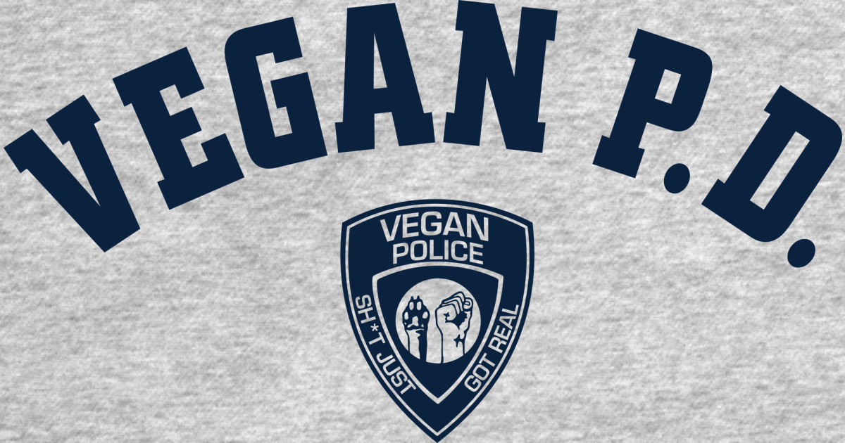 Vegan Police Department - Vegan - T-Shirt | TeePublic