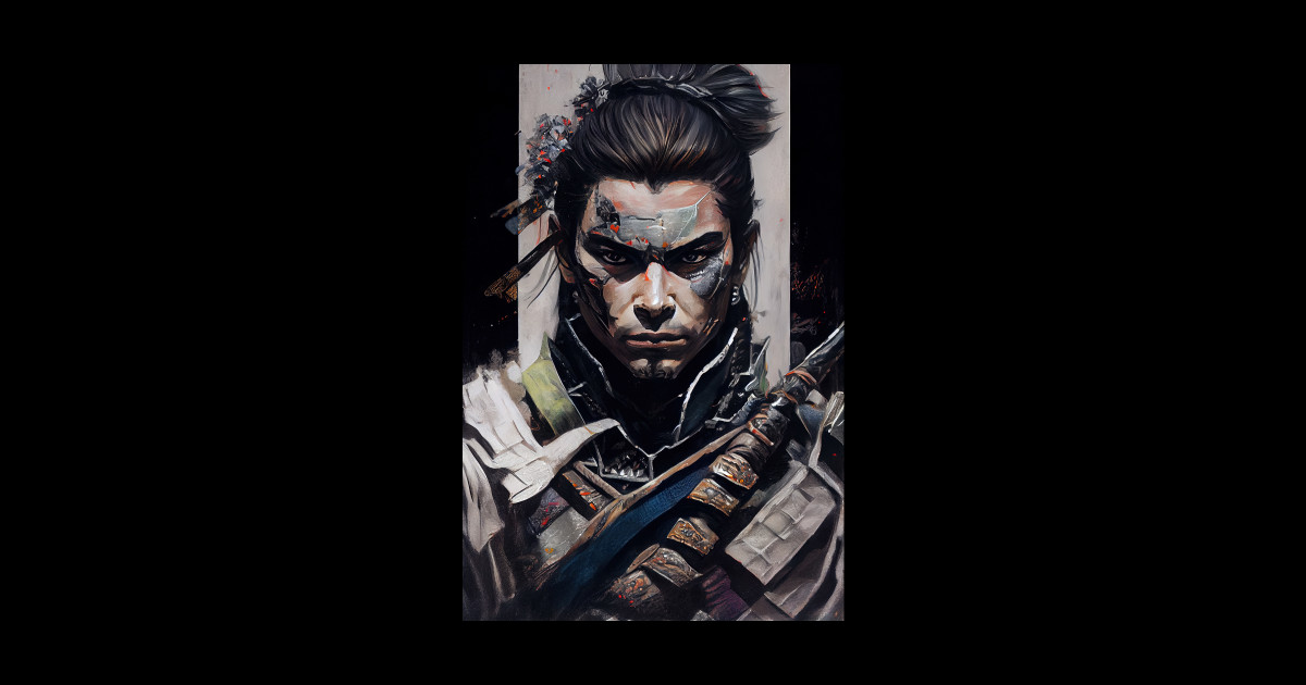Gothic Samurai - Oil Paint - Samurai - Sticker | TeePublic