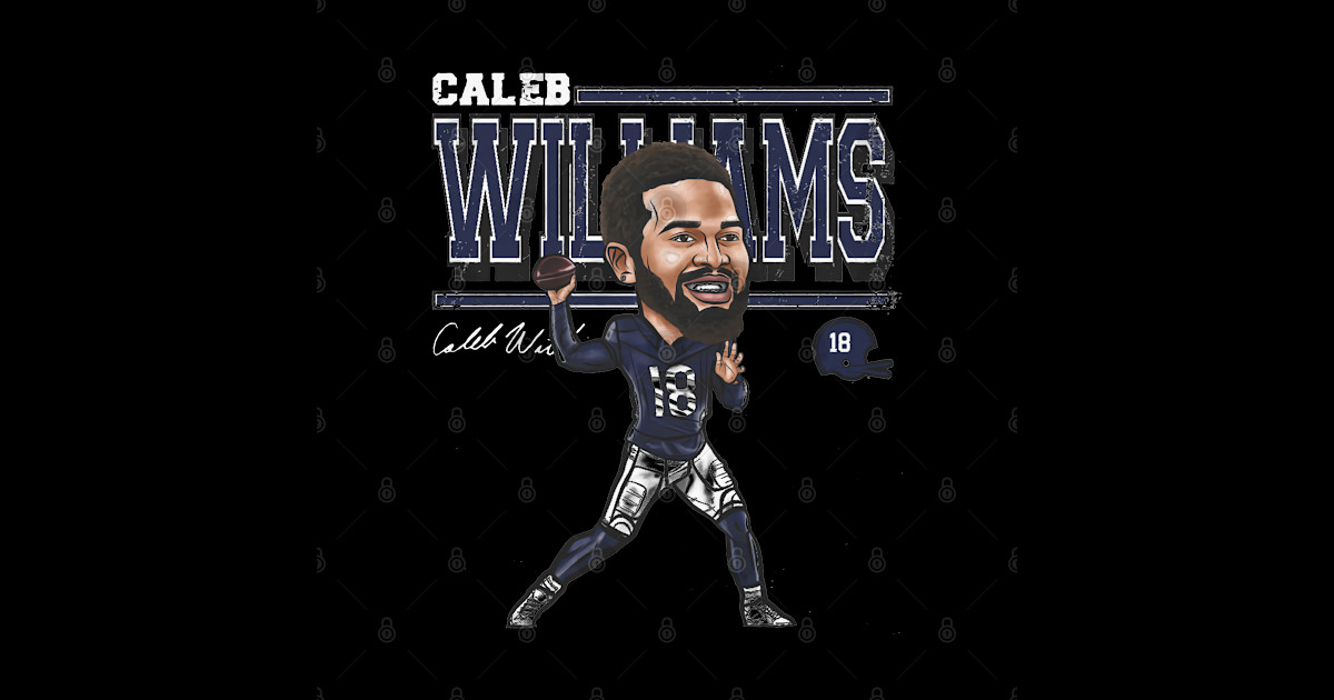 Caleb Williams Chicago Cartoon - Caleb Williams - Sticker | TeePublic