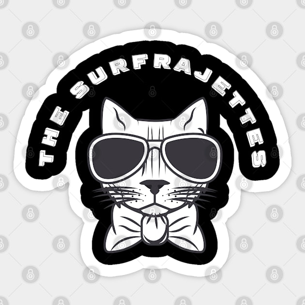 The Surfrajettes / Cute Cat - The Surfrajettes - Sticker | TeePublic