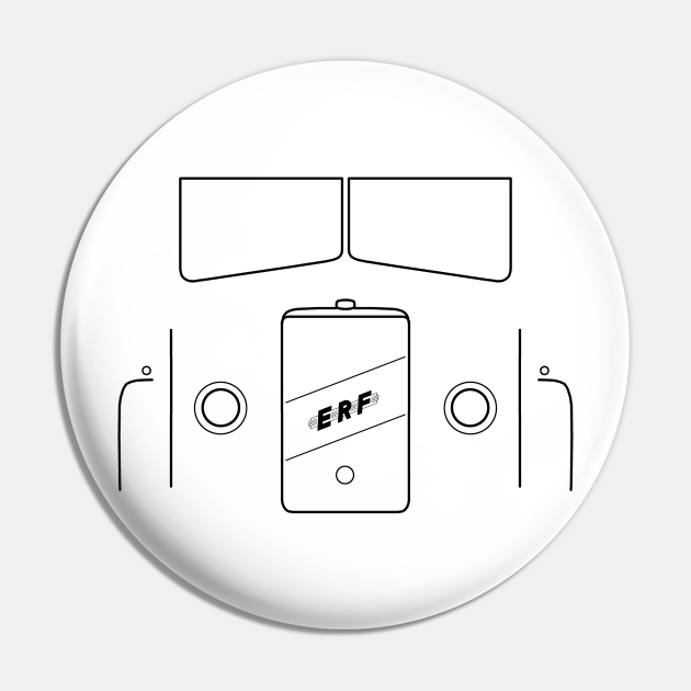 ERF D16 classic 1950s lorry black outline graphic - Classic Lorry - Pin ...