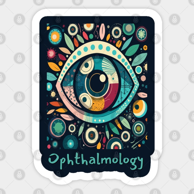 Ophthalmology colorful brafdesign - Ophthalmology - Sticker | TeePublic