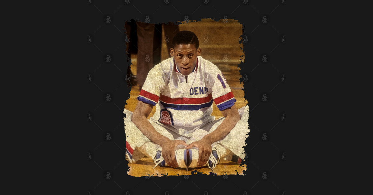 Clean Stretching With A Clean Dennis Rodman Basketball T Shirt